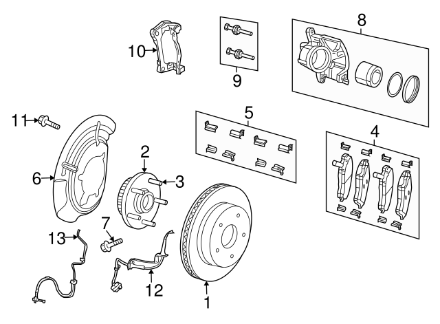 2007-2018 Mopar Front Disc Brake Pad Kit 68003701ab | TascaParts.com