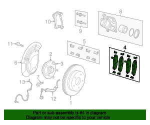 2007-2018 Mopar Front Disc Brake Pad Kit 68003701ab | TascaParts.com
