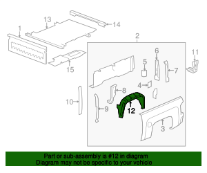 2014-2019 Chevrolet Passenger Side Truck Bed Wheel Housing Panel ...