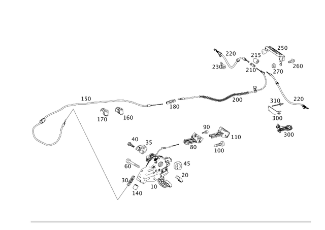 1994-2018 Mercedes-Benz Cable Bracket 000-995-57-20 | Mercedes-Benz Parts