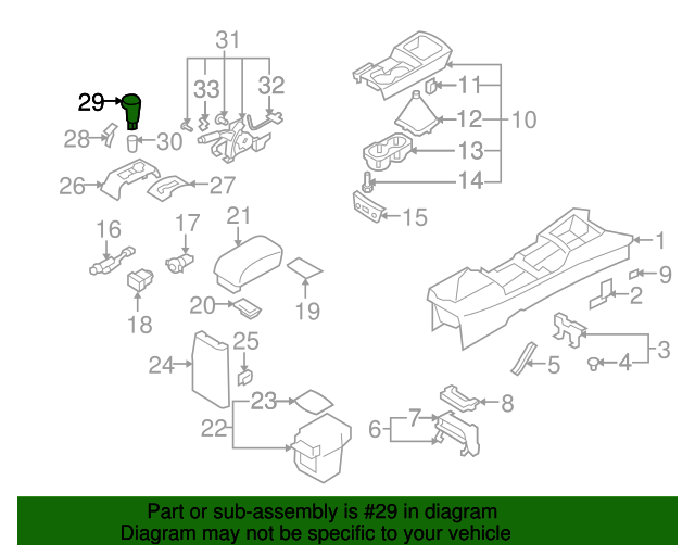 43711-2H100-9P - Shift Knob - 2007-2010 Hyundai Elantra | World OEM ...