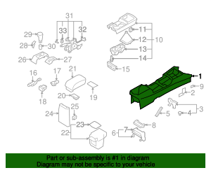 84611-2H000-8M - Console Panel 2007-2008 Hyundai Elantra ...