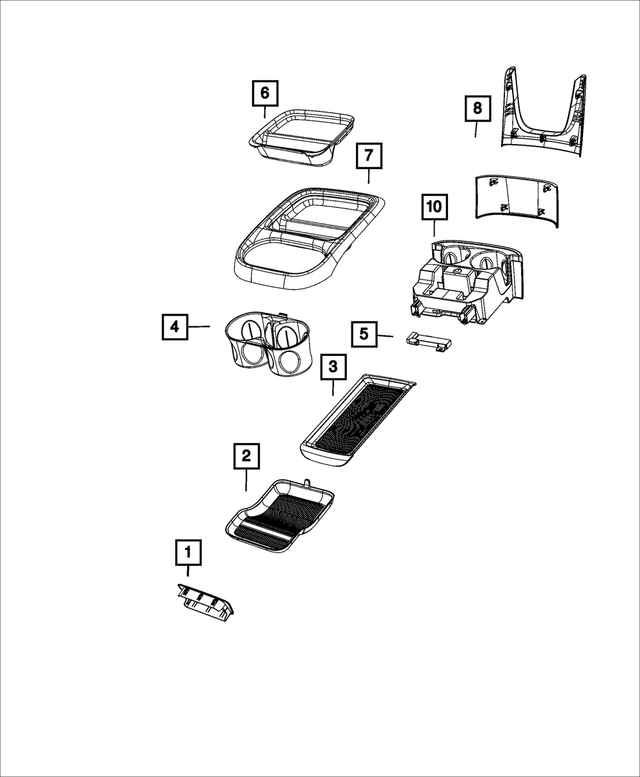 2022 Chrysler Console Cup-Holder 7JV65DX9AA | My Mopar Parts