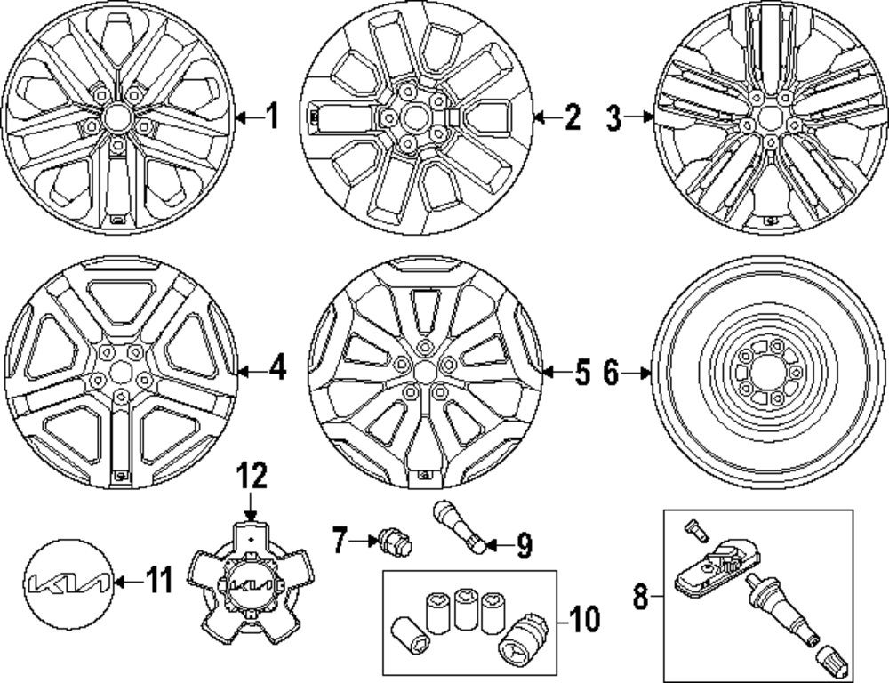 52910-S9900 - Wheel, Alloy 2023-2024 Kia Telluride | Kia.Parts Store