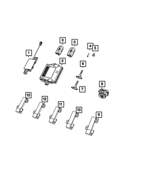 2017-2024 Jeep Compass Integrated Key Fob Transmitter 68417821AB ...