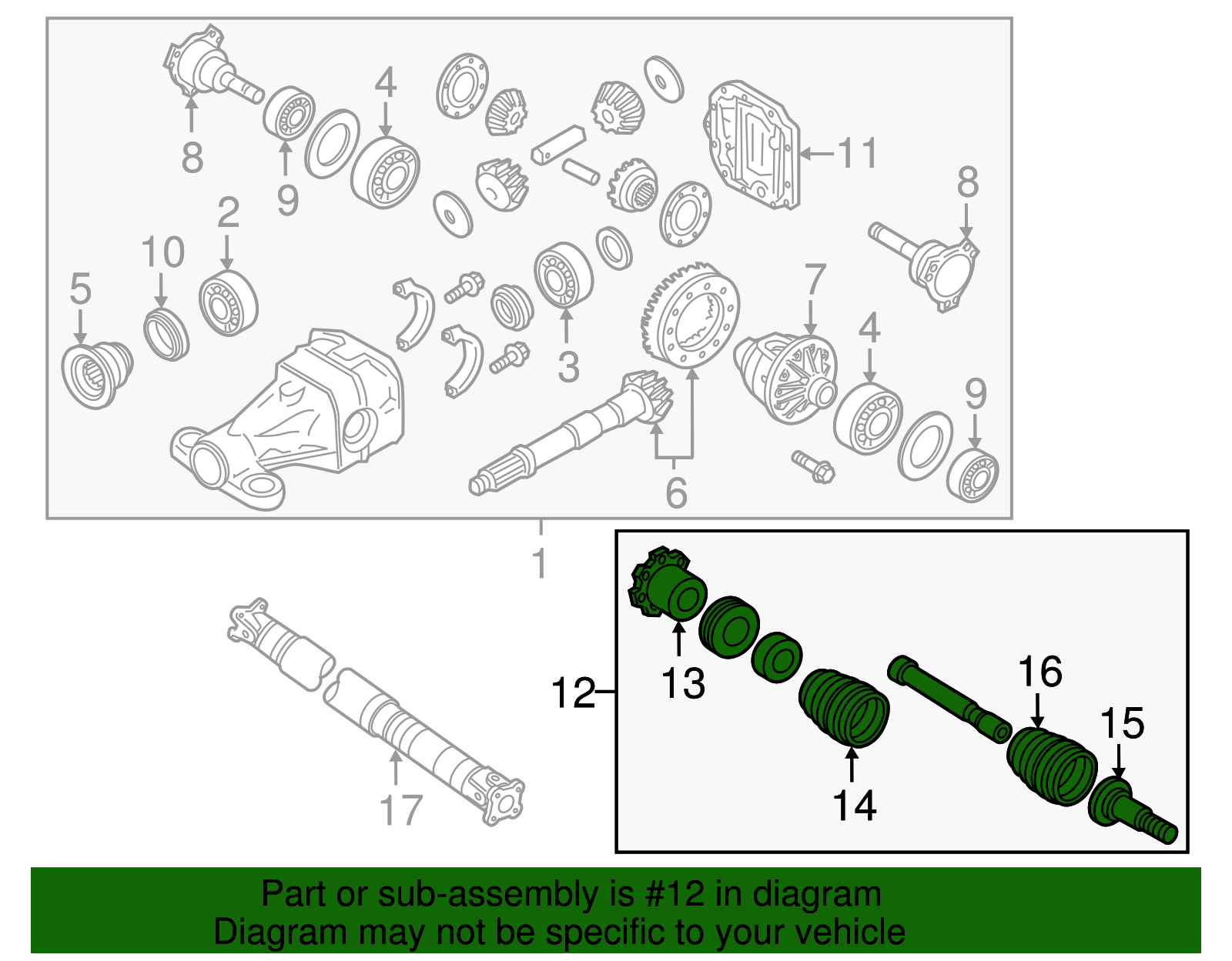 2017-2024 Nissan Armada Axle Assembly 39600-1LA1D | Temecula Nissan Parts
