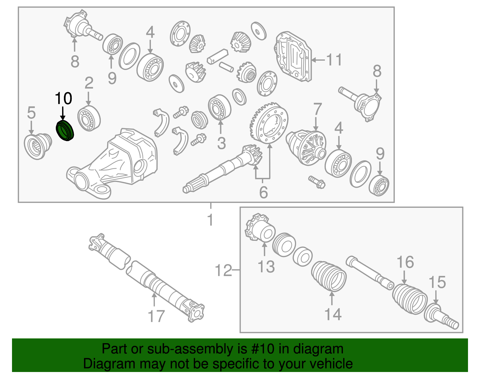 2004-2024 Nissan Pinion Seal 38189-7S000 | Nissan Parts Central