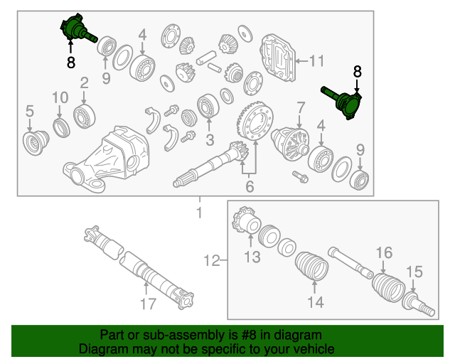 2017-2020 Nissan Armada Axle Shafts 38220-EB32B | QuickParts