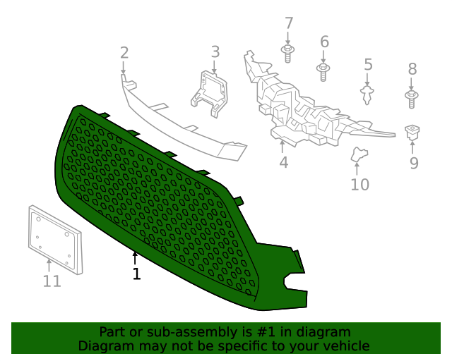 53112-02760 - Grille - 2020-2021 Toyota Corolla | OEM Genuine Toyota Parts