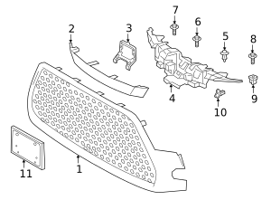 53114-02561 - Grille Radiator In Longo Toyota Parts
