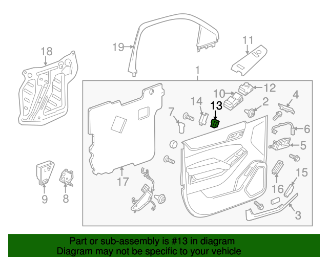 84672417 - Driver Side Door Lock Switch 2014-2020 GM | GMPartsNow