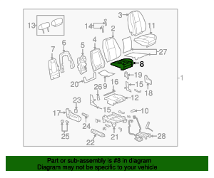 2009-2014 GM Airbag Front Passenger Presence Module 20919641 GM ...