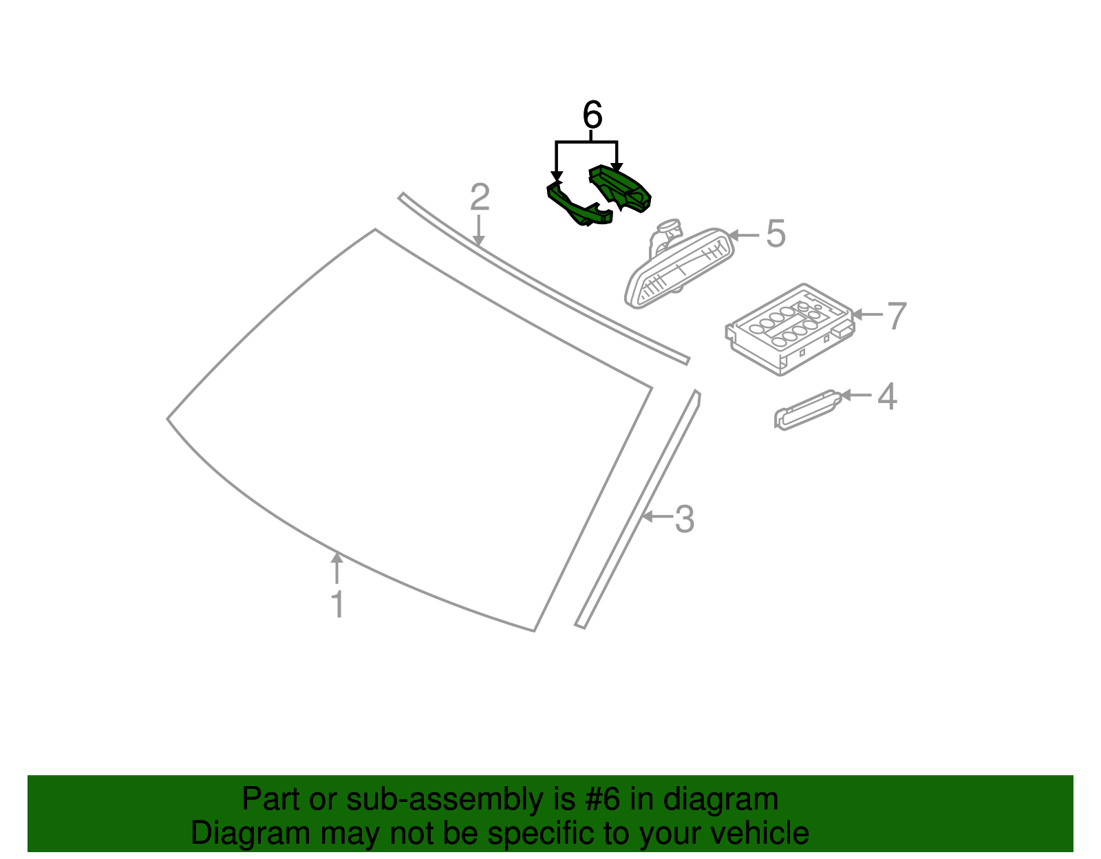 51167076129 - 2004-2016 BMW Inside Mirror Cover (51-16-7-076-129) | BMW ...
