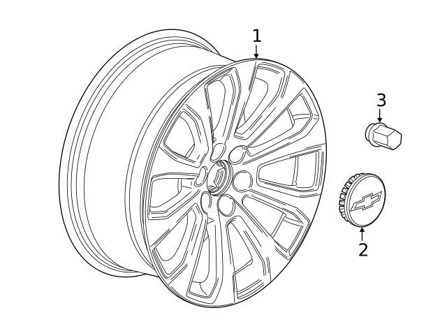 2019-2021 GM 18" Wheel, Satin Graphite 84040796 | GMPartsDirect.com