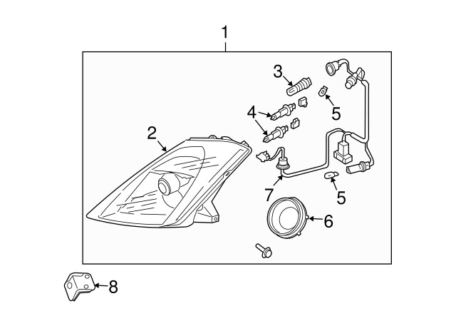 2003-2005 Nissan 350Z Headlamp Bulb 26295-9B90A | OEM Parts Online