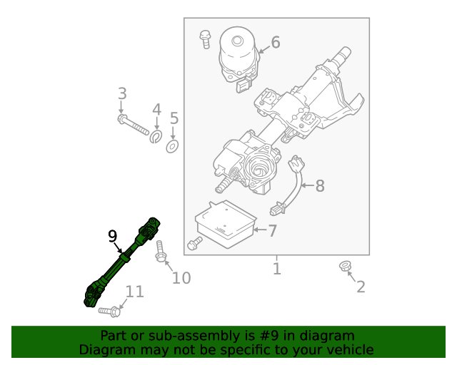 2018-2022 Hyundai Intermediate Shaft 56400-H5000 | OEM Parts Online