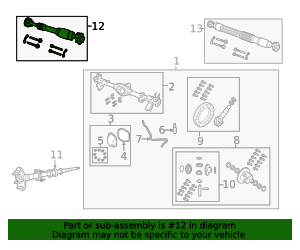 2018-2021 Jeep Wrangler Shaft 68272547AD | TascaParts.com