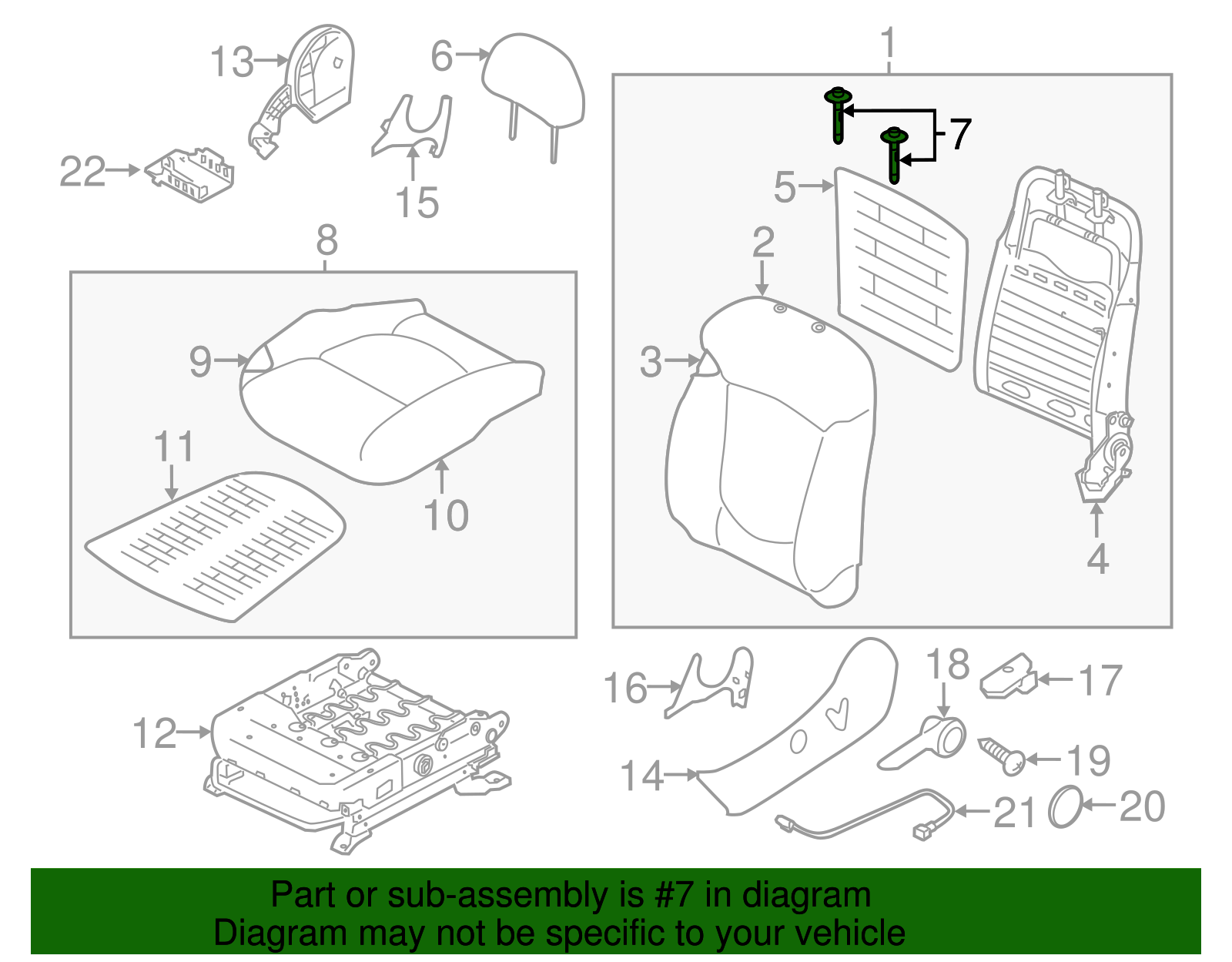 2010-2013 Kia Headrest Guide 88910-1M400WK | KIA Parts Zone