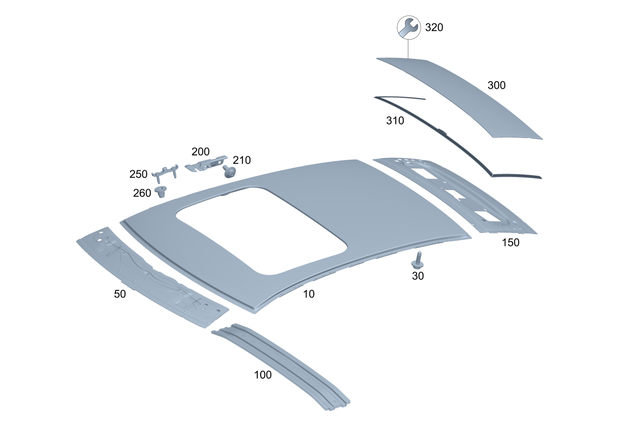 206-650-27-00 - Roof Frame 2022-2025 Mercedes-Benz | Mercedes-Benz USA ...