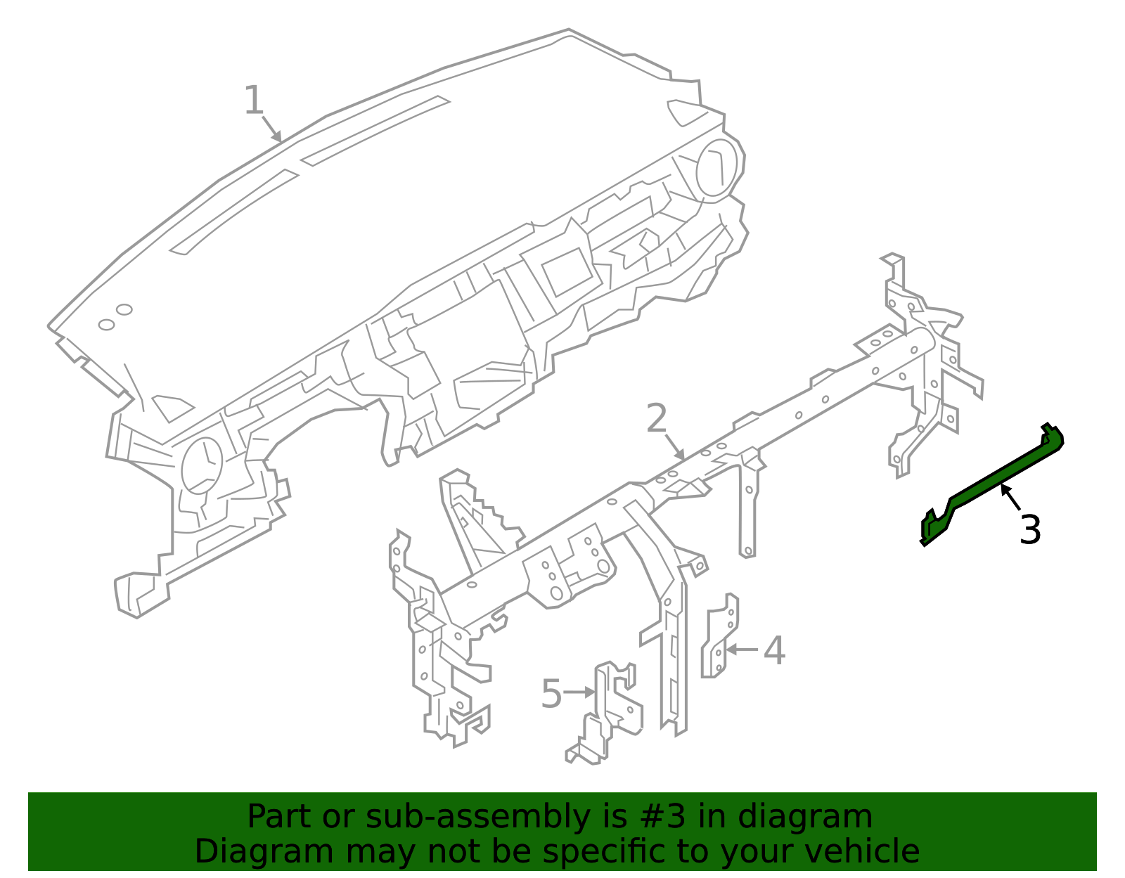 2020-2024 Nissan Instrument Panel Reinforcement 67540-5EE0A | My Nissan ...
