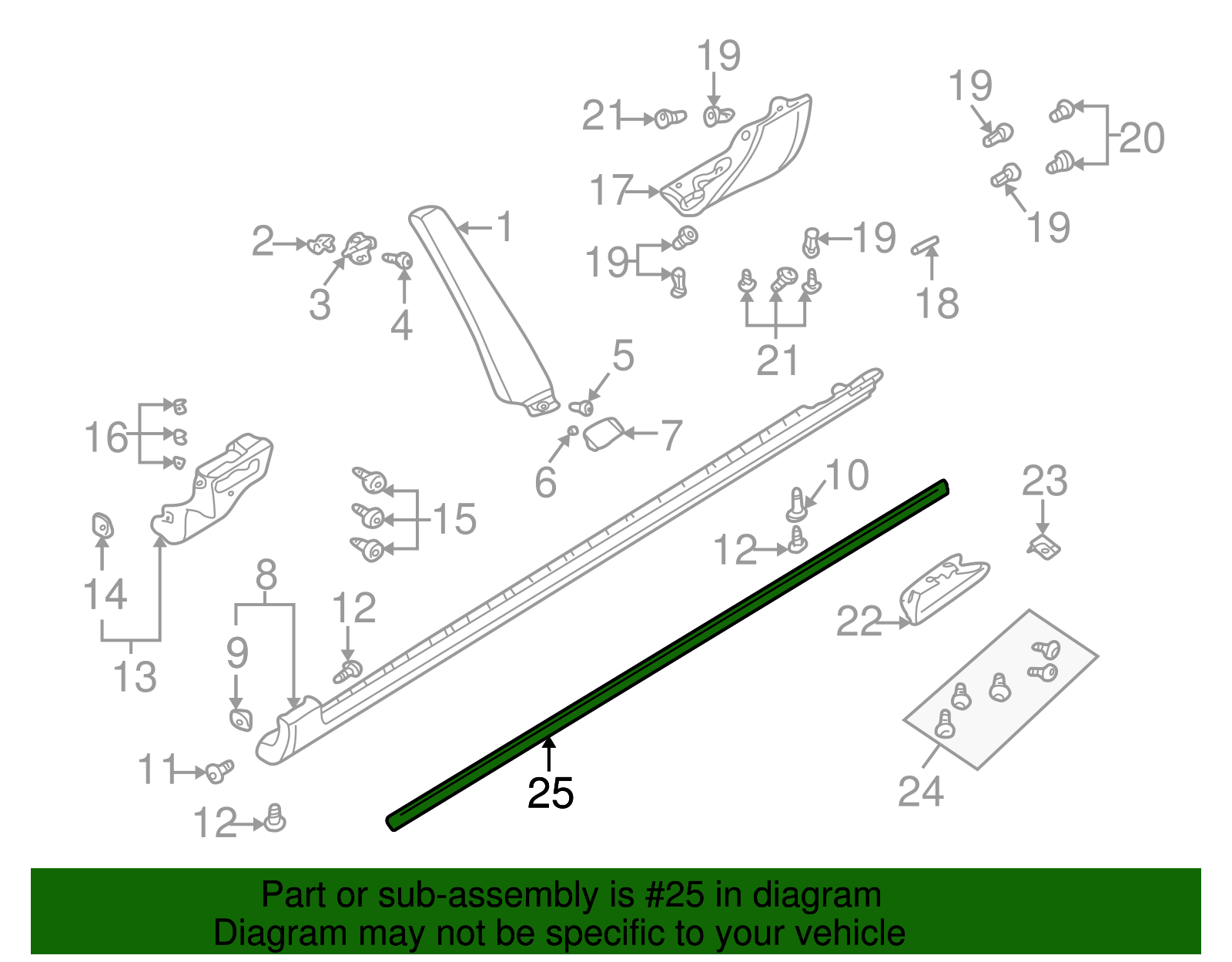 2002-2008 Audi Rocker Panel Molding Trim Insert 8E0-853-985-B-7DL ...