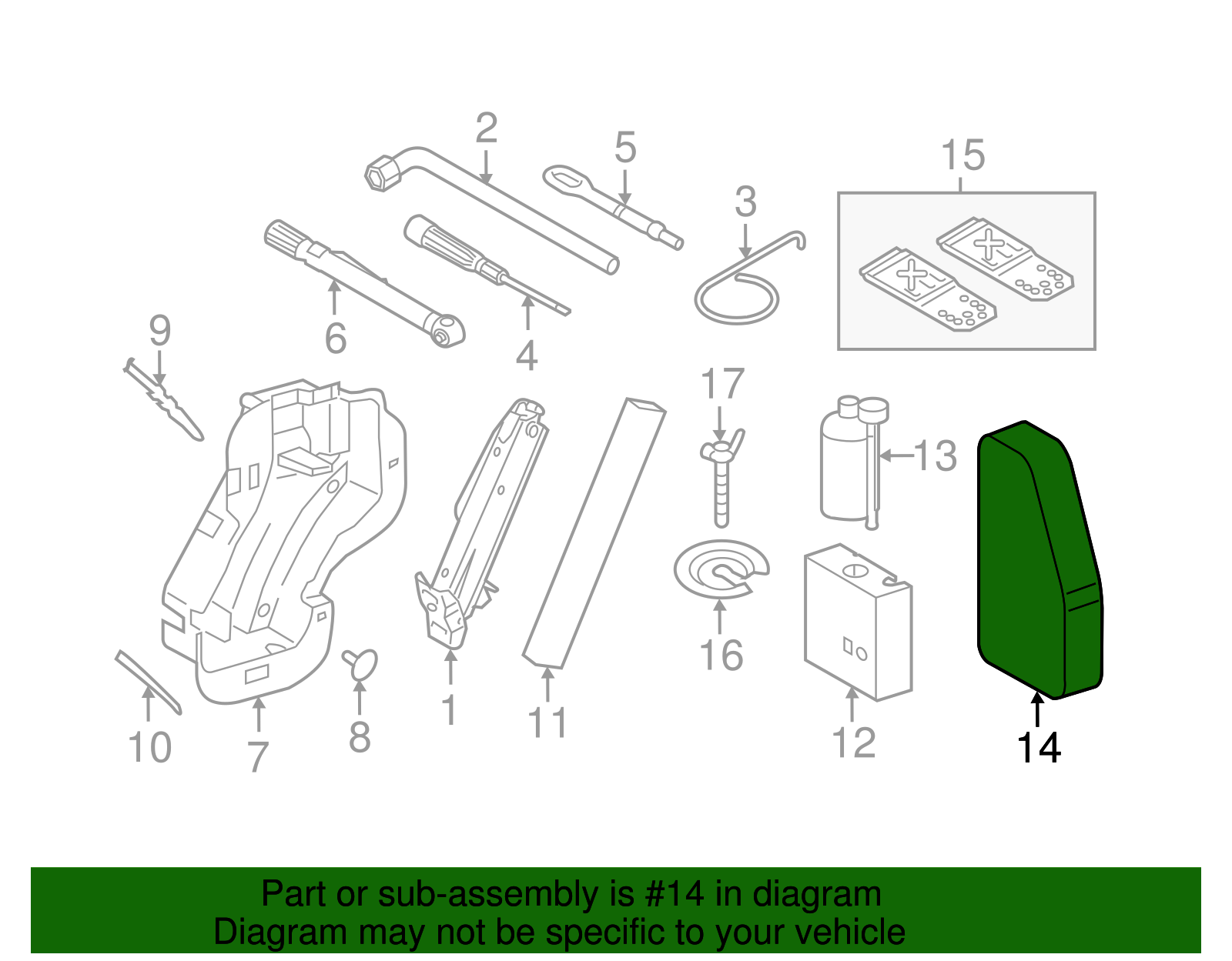 2009-2018 Volkswagen Tool Bag 5N0-601-703 | Wolfsburg Parts Direct
