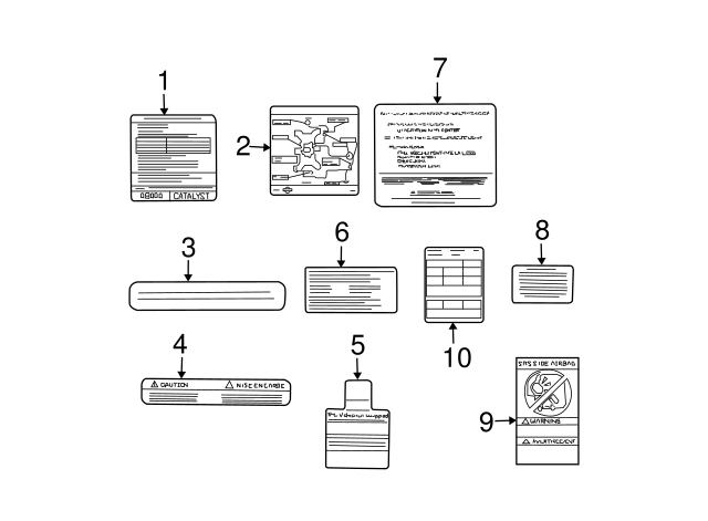2005-2019 Nissan AC Label 27090-EA010 | Nissan Parts Plus