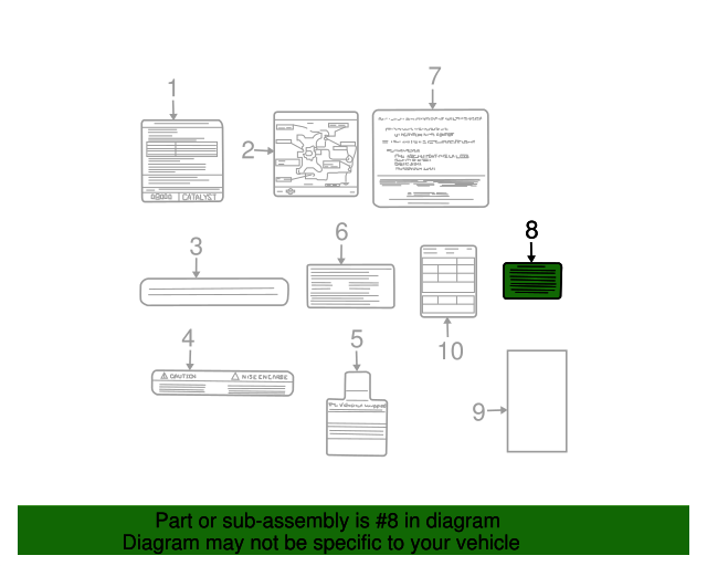 2005-2019 Nissan AC Label 27090-EA010 | Nissan Parts Plus