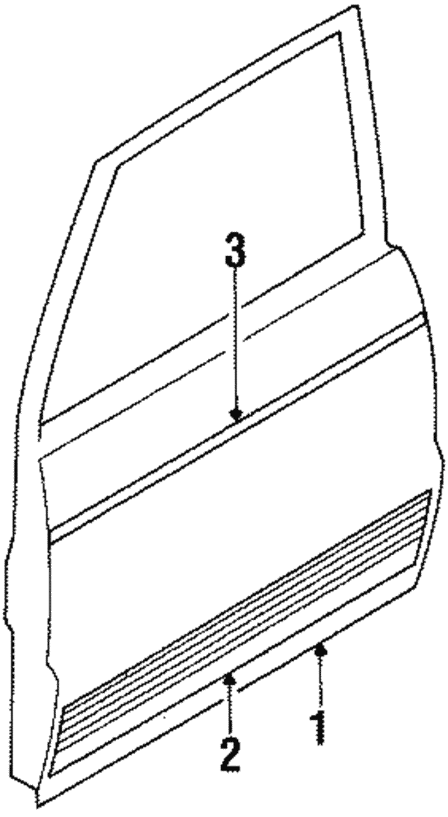 1987-1988 Isuzu Trooper Side Molding 8944900321 | Isuzu Parts Center