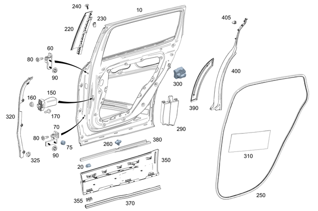 247-730-03-04 - Rear Door 2020-2024 Mercedes-Benz | Mercedes-Benz USA Parts