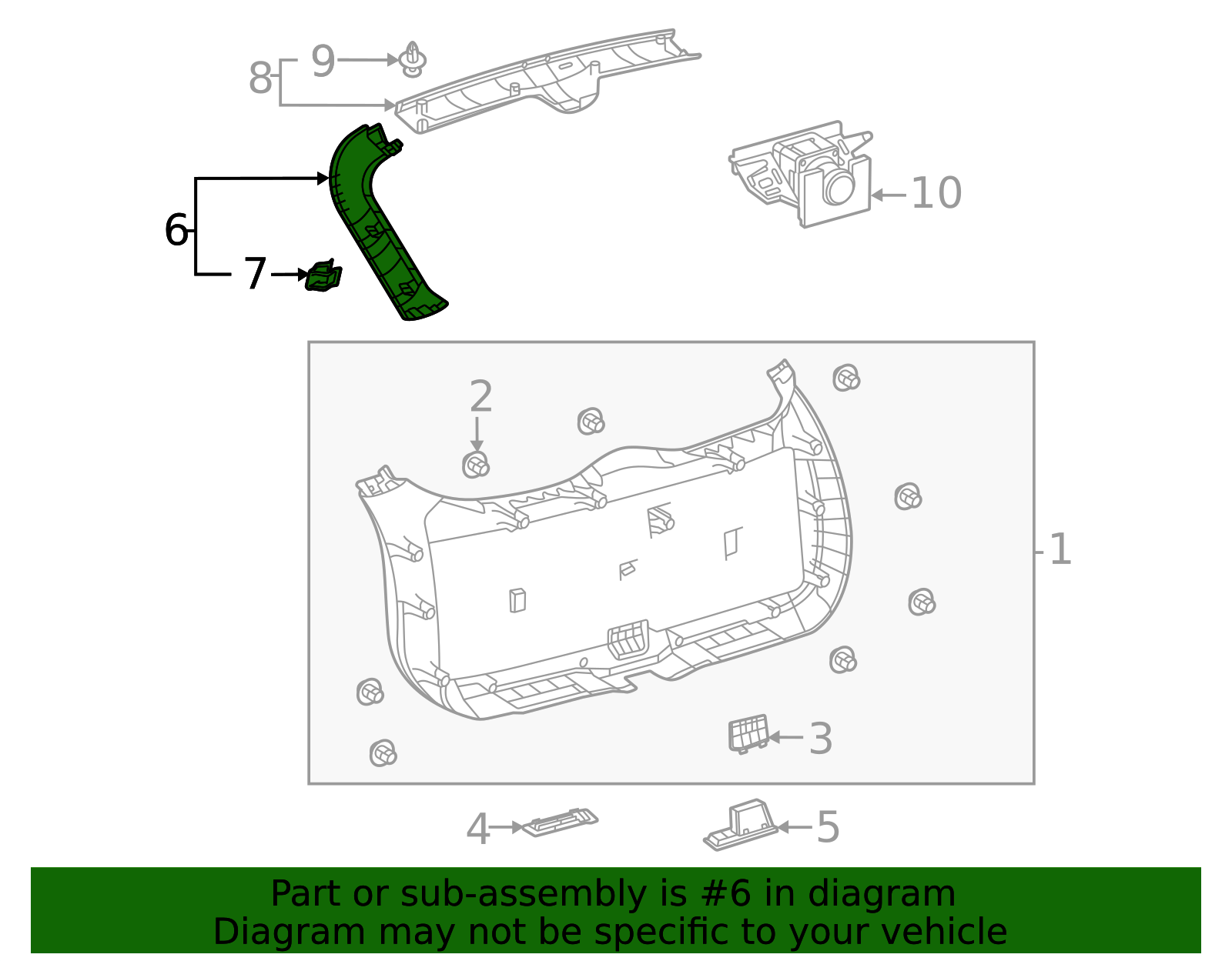Genuine Toyota Side Trim Panel part# 67937-48060-C0 for 2021-2024 ...