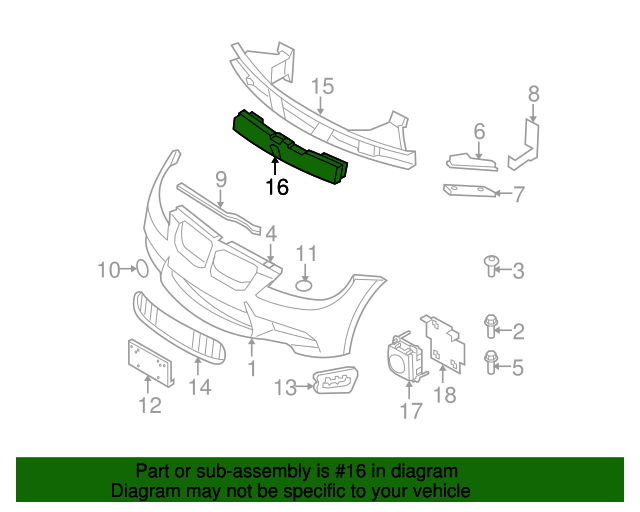 51118040871 - 2008-2012 BMW M3 Absorber (51-11-8-040-871) | BMW of ...