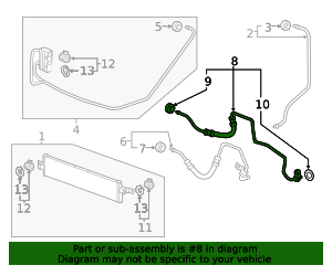 2019-2020 GM Automatic Transmission Oil Cooler Hose Assembly 84211763 ...