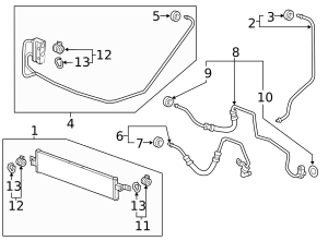 2019-2020 GM Automatic Transmission Oil Cooler Hose Assembly 84211763 ...