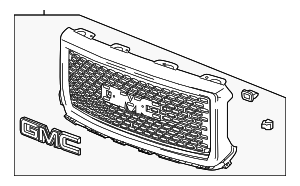 2014-2015 GMC Sierra 1500 Front Grille Kit in Primer with Bezel and ...