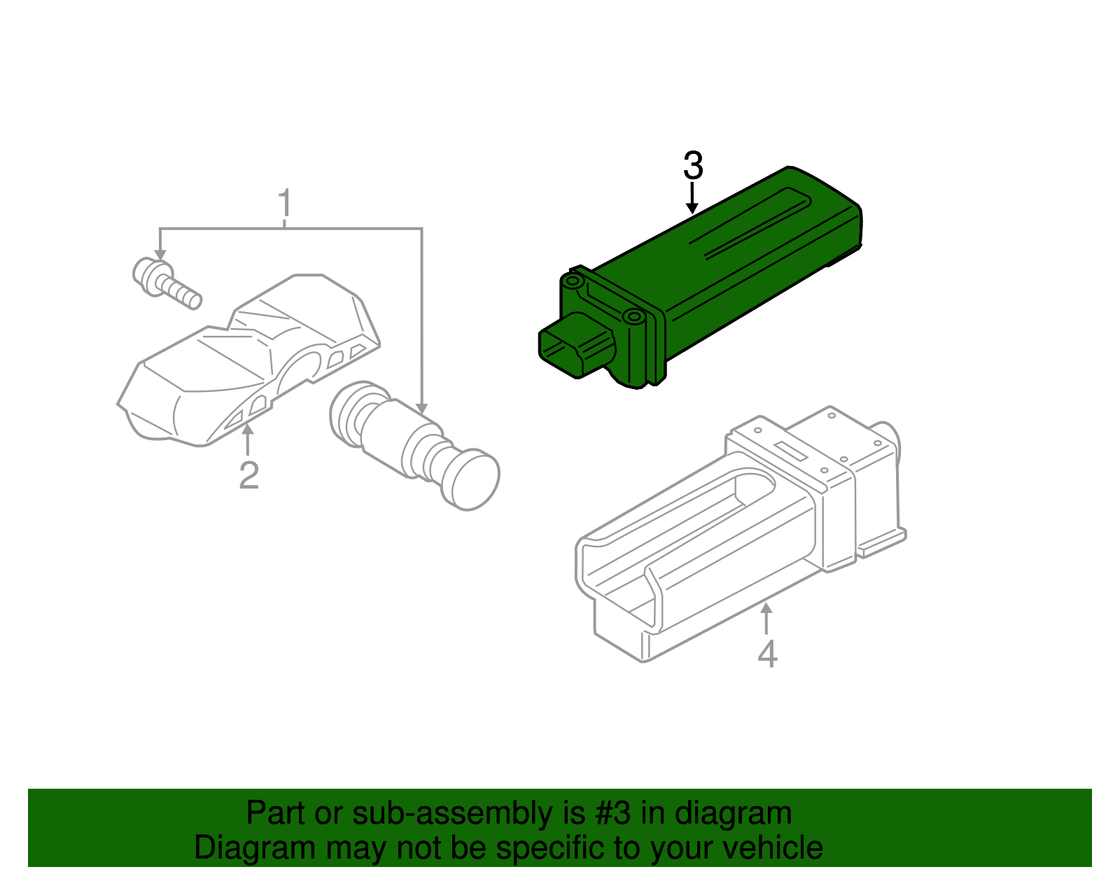 Genuine BMW 36-10-6-881-433 | Tire Pressure Monitoring System (TPMS ...