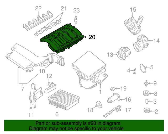 11617525753 - 2001-2006 BMW Intake Manifold (11-61-7-525-753) | BMW of ...