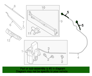 28931-1PA0A - Washer Nozzle 2012-2021 Nissan | Nissan Parts ...