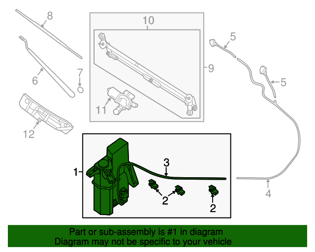28910-1PA0A - Washer Fluid Reservoir - 2012-2021 Nissan | Nissan OEM ...