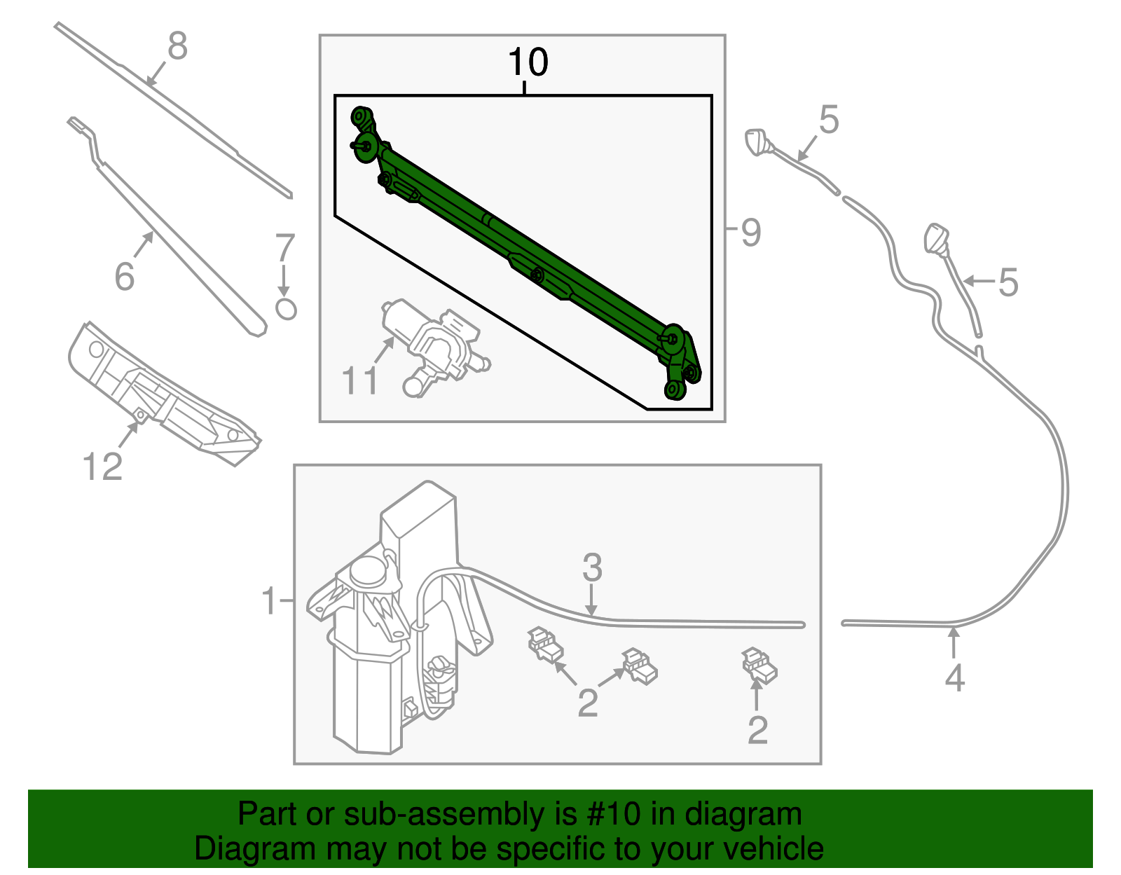 2012-2021 Nissan Wiper Link 28840-1PA0A | Nissan Parts Central
