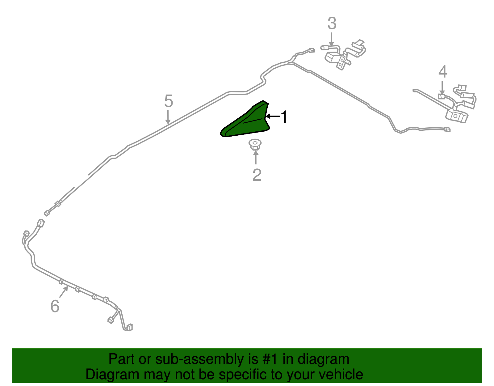 2017-2019 Genesis G90 Antenna Assembly Combination 96210-D2090-YW6 ...