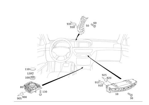 Switch in Instrument Panel and Center Console for 2008 Mercedes-Benz ...