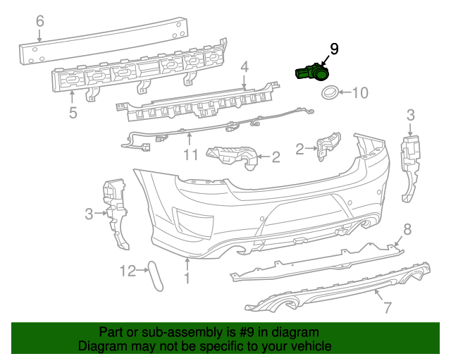 2015-2021 Mopar Park Assist Sensor 5MK60TZZAC | TascaParts.com