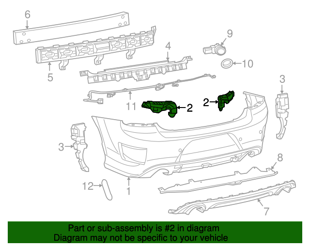 2015-2020 Dodge Charger Side Support 68226563AA | TascaParts.com
