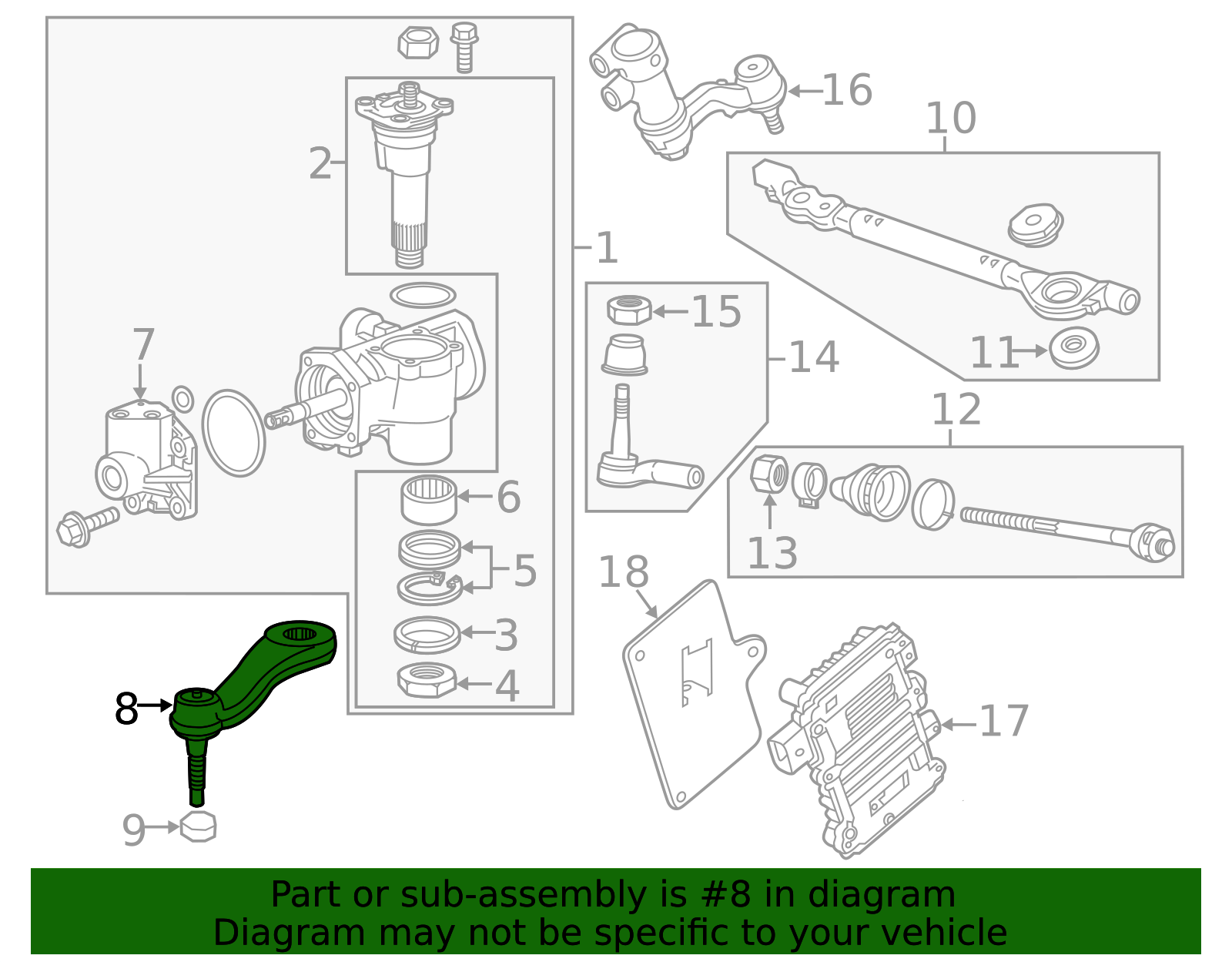 2015-2025 GM (Replaces 84506972) Pitman Arm 84089951 GM | GMPartsDirect.com