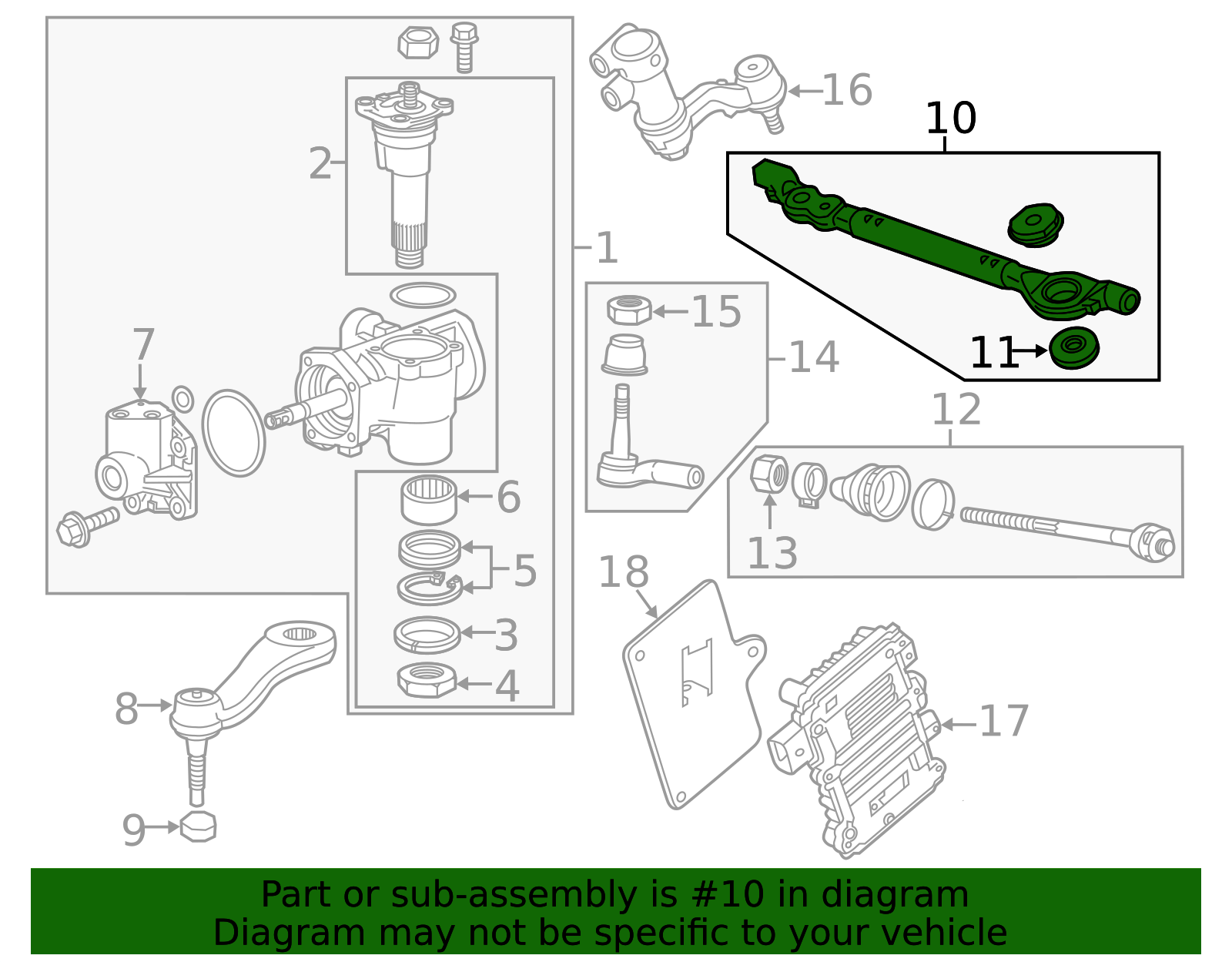 2011-2025 GM Steering Linkage Relay Rod 84467793 | GM Parts Center
