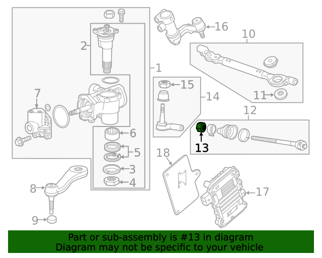 22913602 - OEM GM Outer Tie Rod | GMPartsCenter.net | GM Parts Center