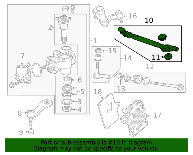 2011-2024 GM Center Link (Replaces Part Number 25944024) 84467793 GM ...