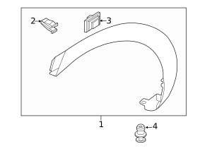 2022-2023 Genesis GV70 Wheel Opening Molding 87741-AR000 | QuirkParts