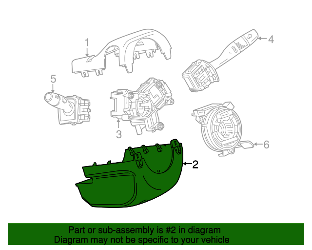 2016-2019 Chevrolet Volt Jet Black Instrument Panel Steering Column ...